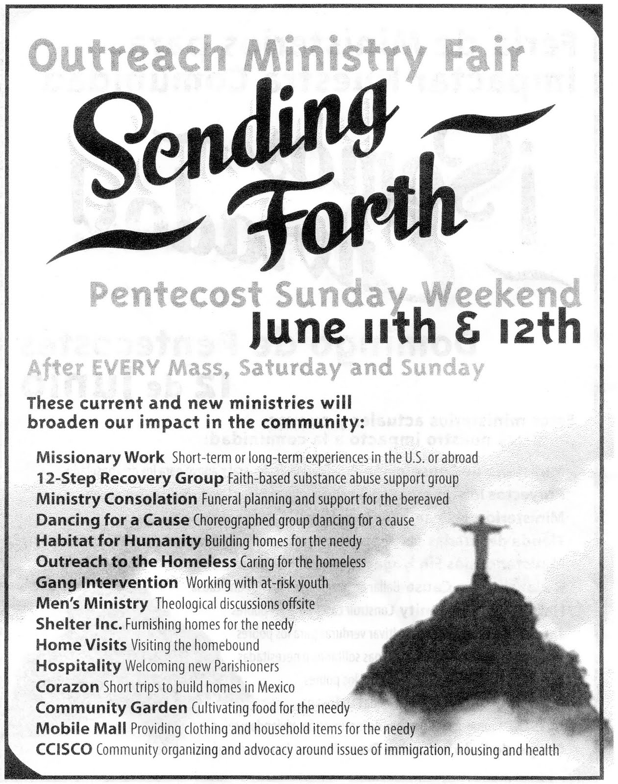 Frontline Men's Fellowship: Upcoming Ministry Fair