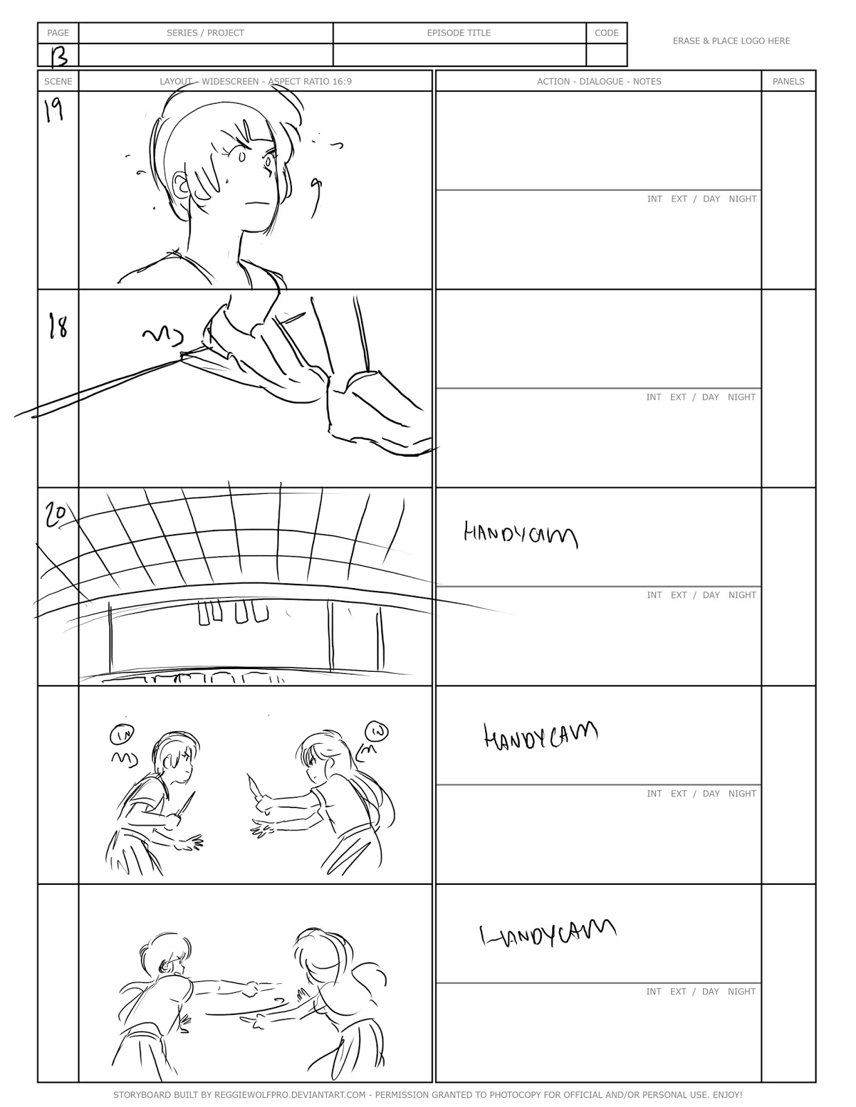 Jasmine Goggins - Storyboard Portfolio: Schoolgirl Fight