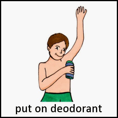 Boy Putting On Deodorant Clip Art