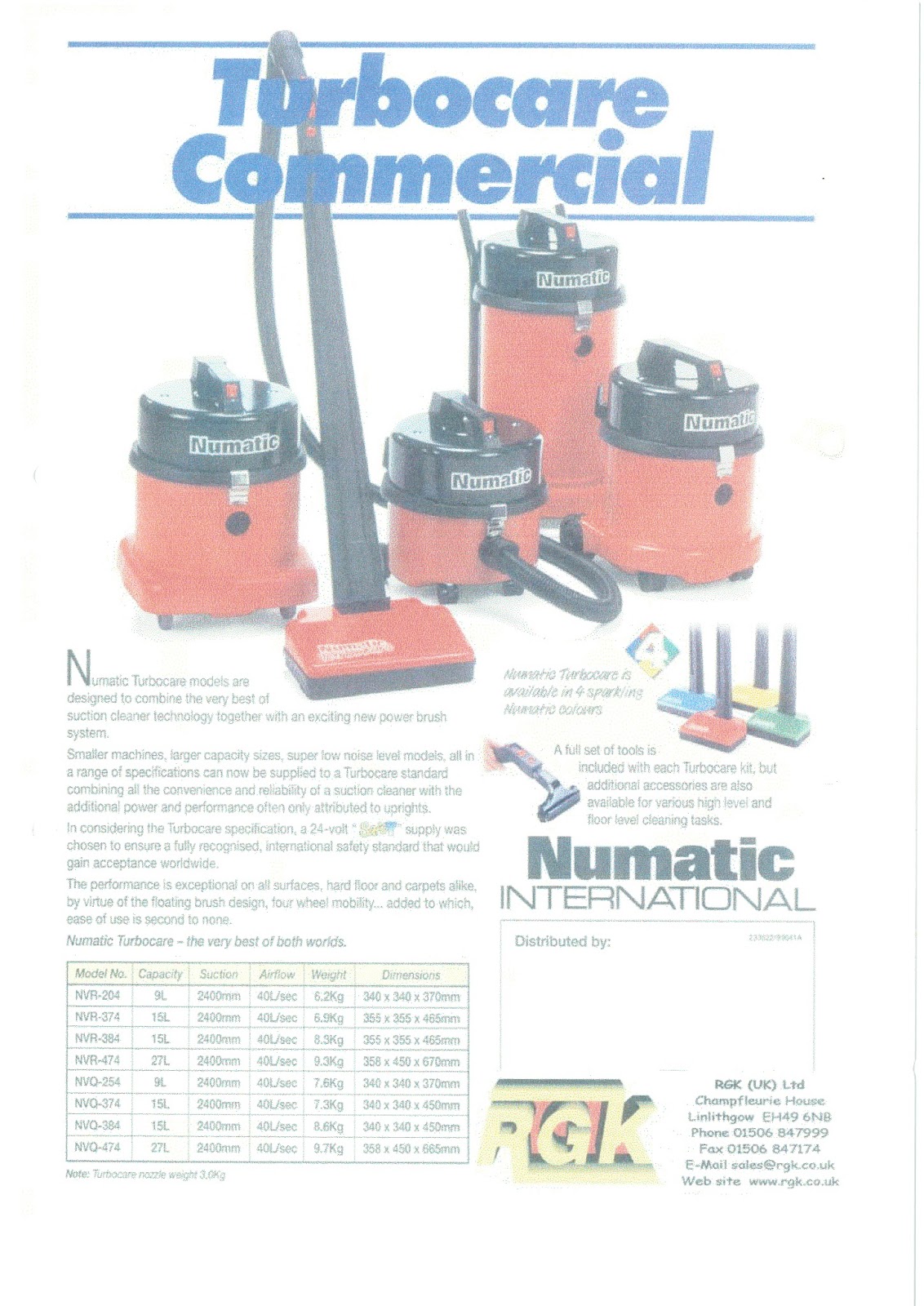 Numatic - Early 2000's