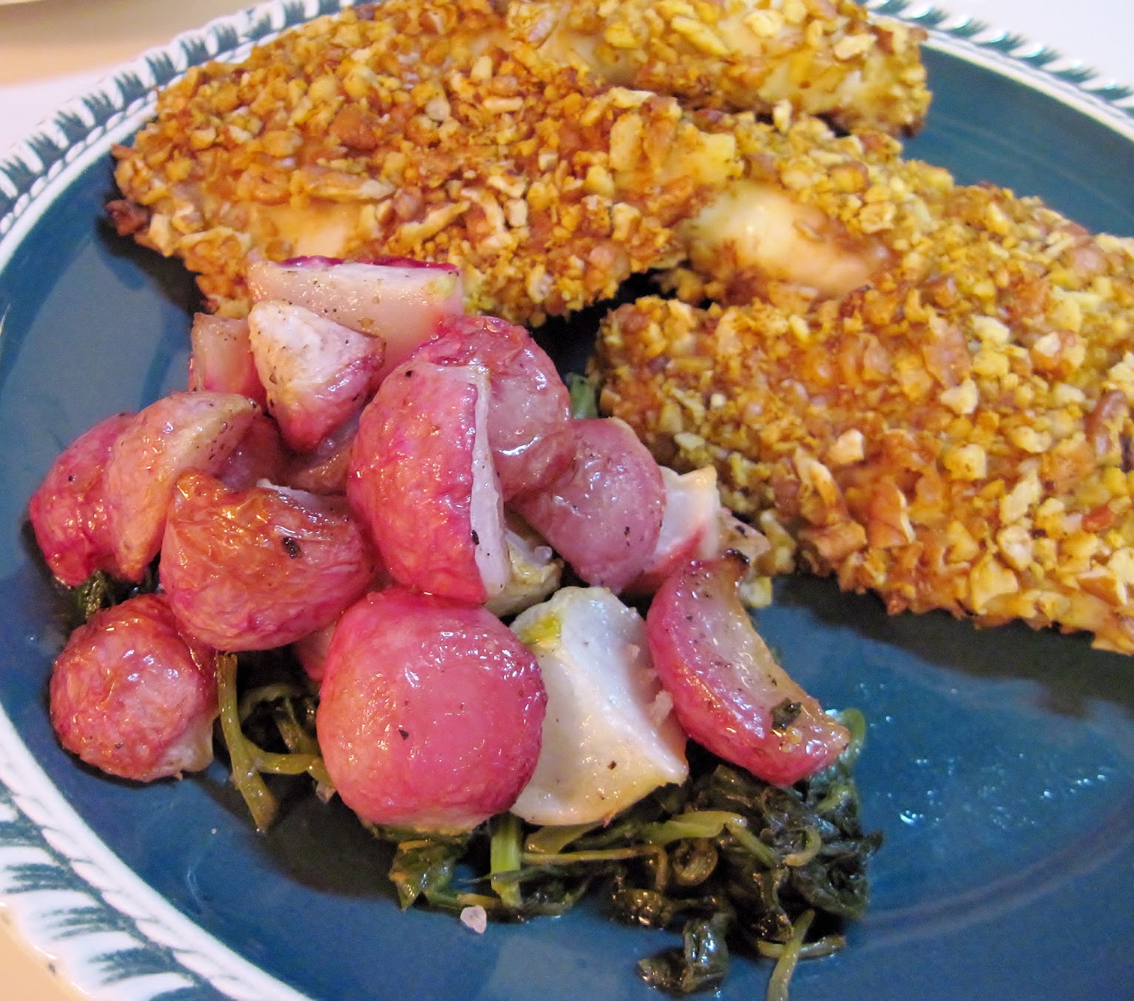 Carolina Sauce Company: Roasted Spring Radishes with Sauteed Radish Greens
