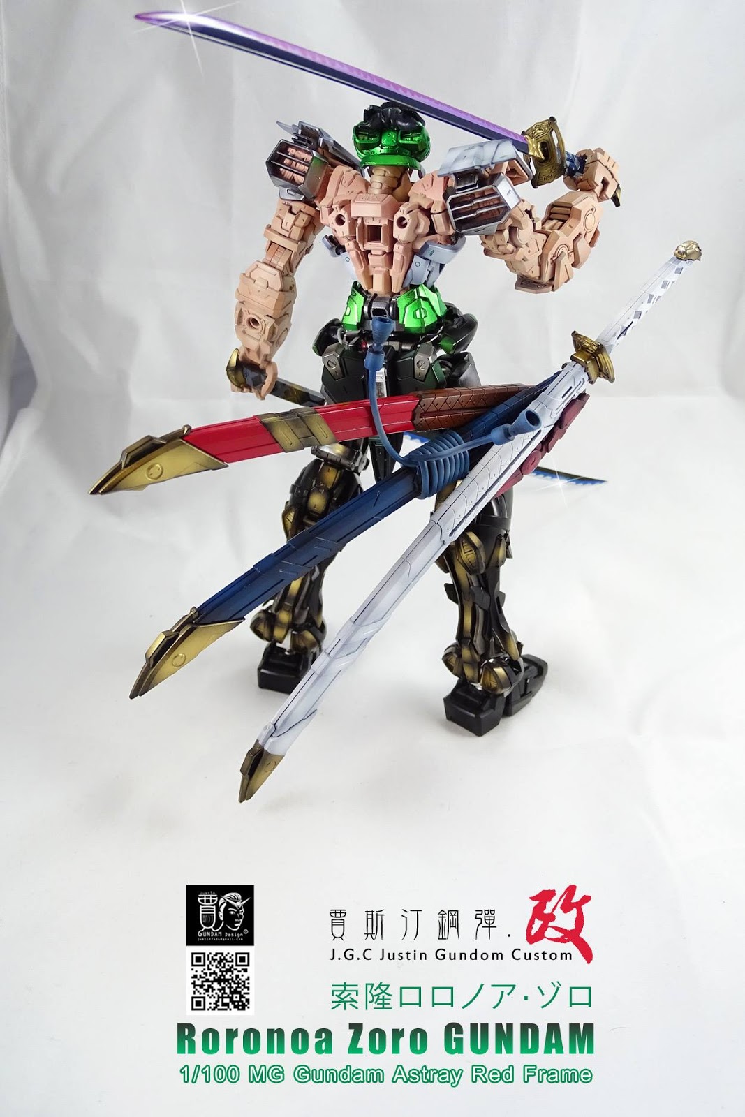 GUNDAM GUY: MG 1/100 Gundam Astray Roronoa Zoro Gundam - Customized Build