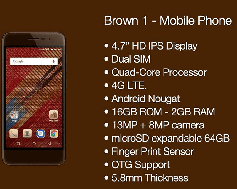 MyPhone Has A New Smartphone Brand, Launches Brown 1