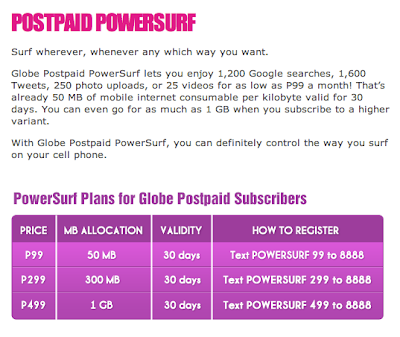 Globe Postpaid Bundles