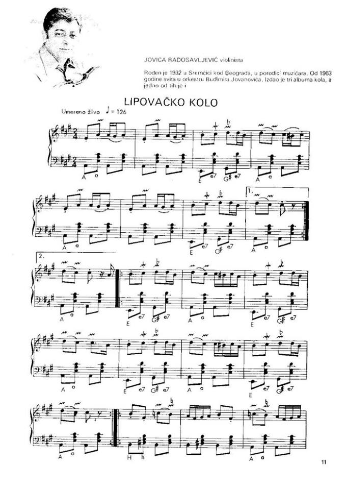 NOTE | DOMACE I STRANE: LIPOVACKO KOLO AKORDI NOTE