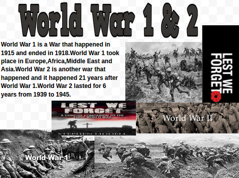 Tauola: World War 1 and 2