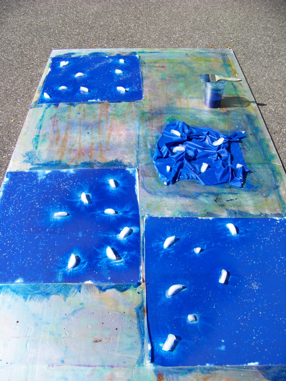 Carol R. Eaton Designs: More Ice Cube Painting!