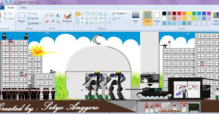 Curhatan Seorang Desainer Paint 7: 3. Contoh Gambar Paint
