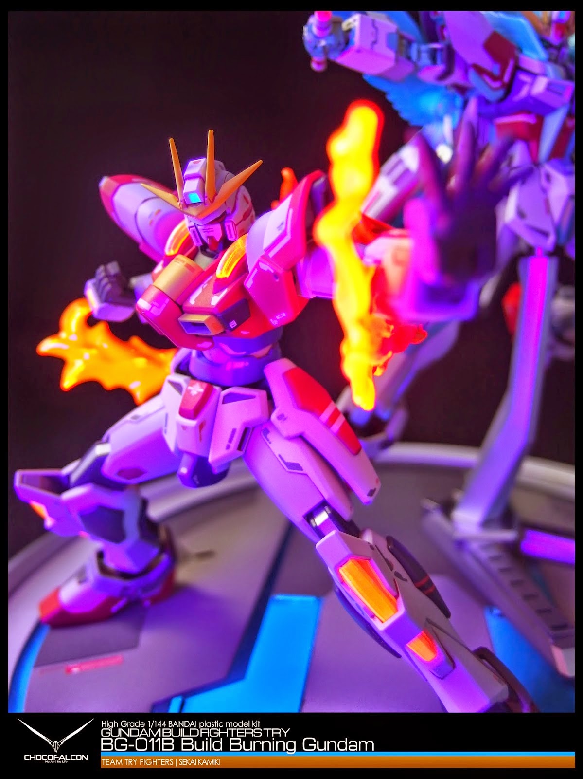 Painted Build: HGBF 1/144 Build Burning Gundam With Florescent Gloss Coat