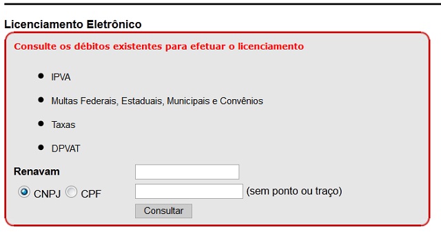 CONSULTAR DOCUMENTO DO CARRO PELO RENAVAM