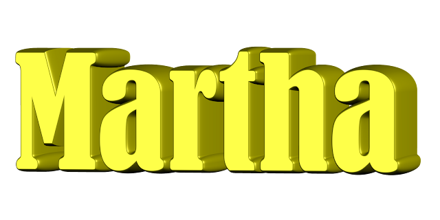 NOMBRES EN 3D: Martha en 3D