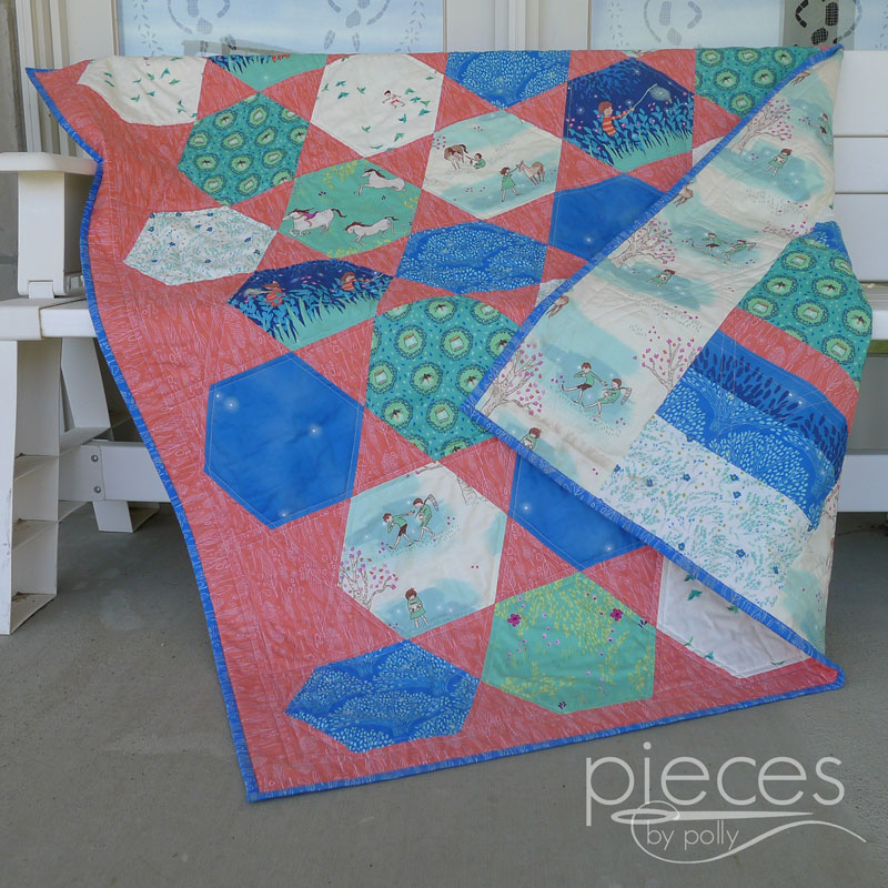 Pieces by Polly: Giant Hexies Quilt with Wee Wander Fabrics - FREE ...