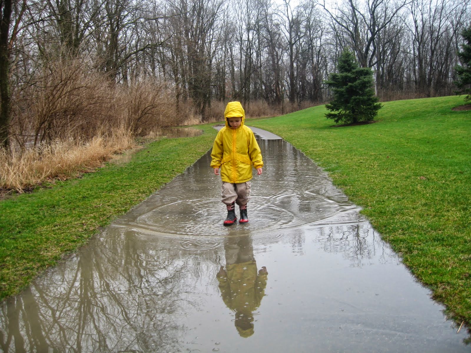 Bikes and Playgrounds: Day 3: Puddle Stomping
