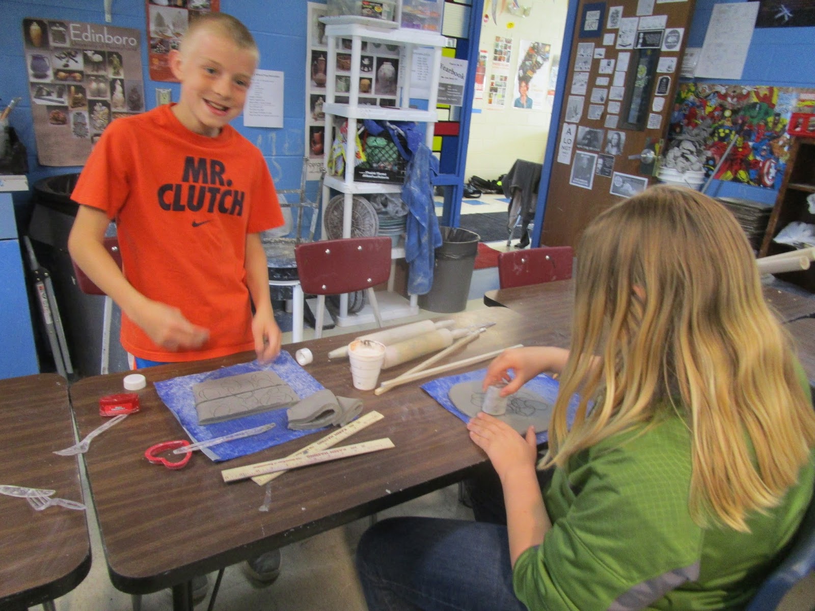 Coloring Outside the Lines: 6th grade clay.....the flip side