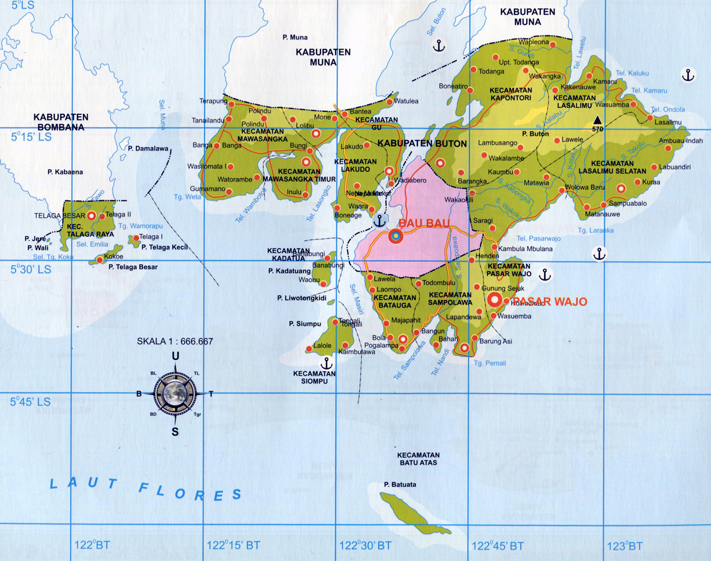 Peta Kota: Peta Kabupaten Buton