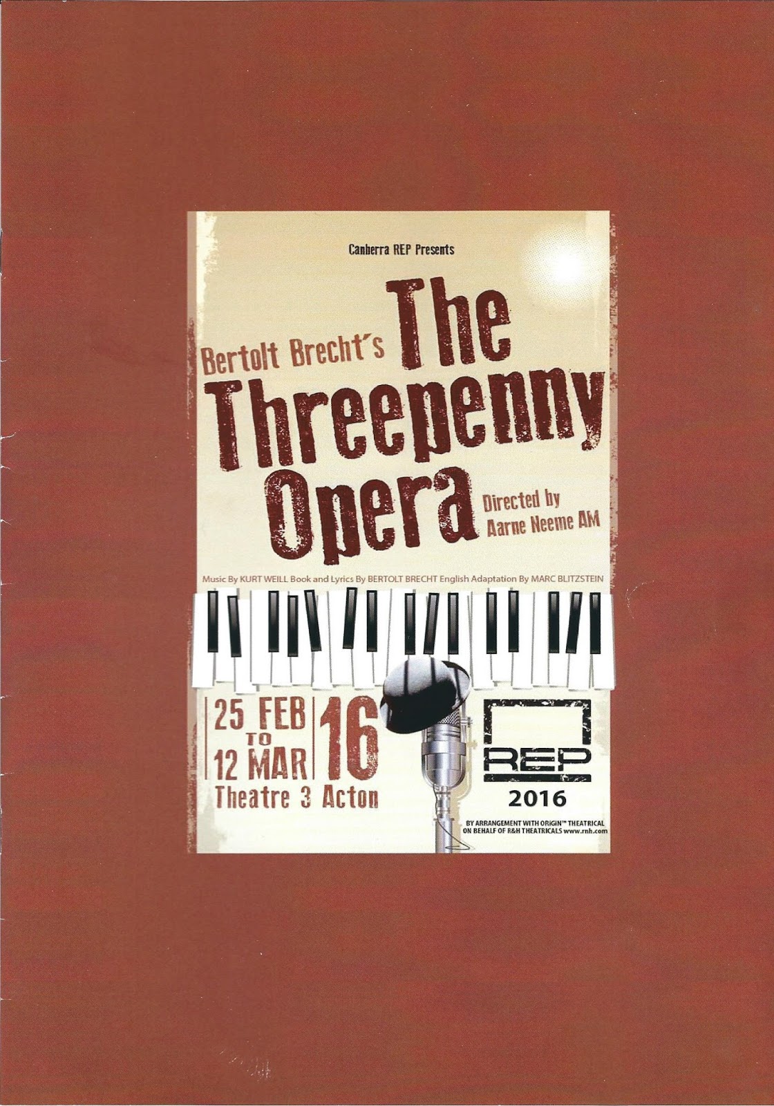 Canberra Critics Circle: THE THREEPENNY OPERA