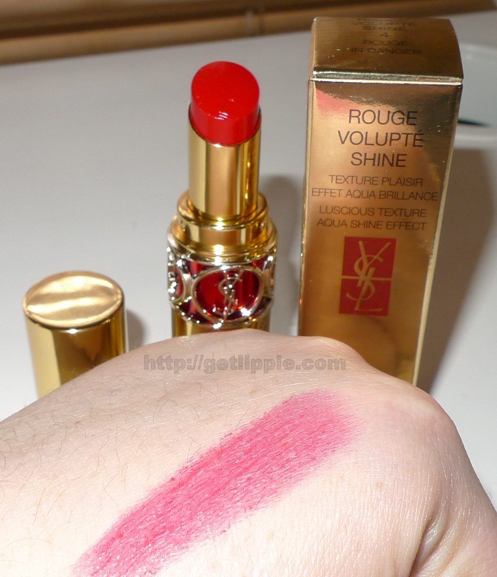 YSL Rouge Volupte Shine 4 Rouge in Danger Review - Get Lippie