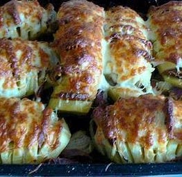 RecetasQuick: Papas al horno con panceta y cebollas