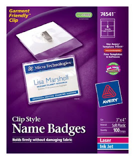 Finally in First: Name Tag Tip and a winner