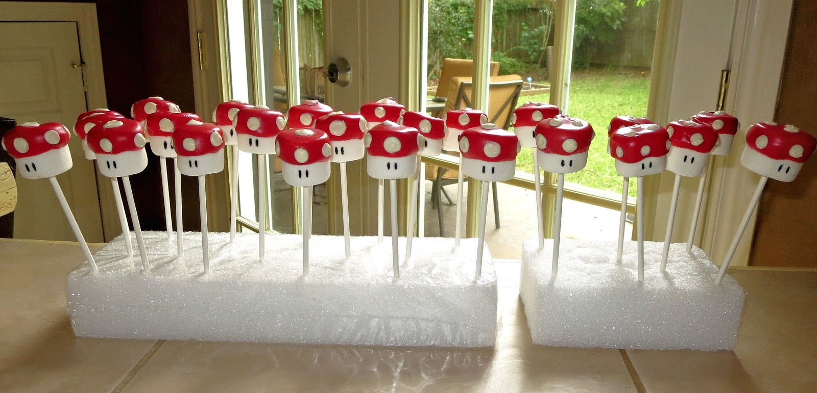 My Cake Corner: Mario Mushroom Marshmallow Pops & Mario Mustache ...