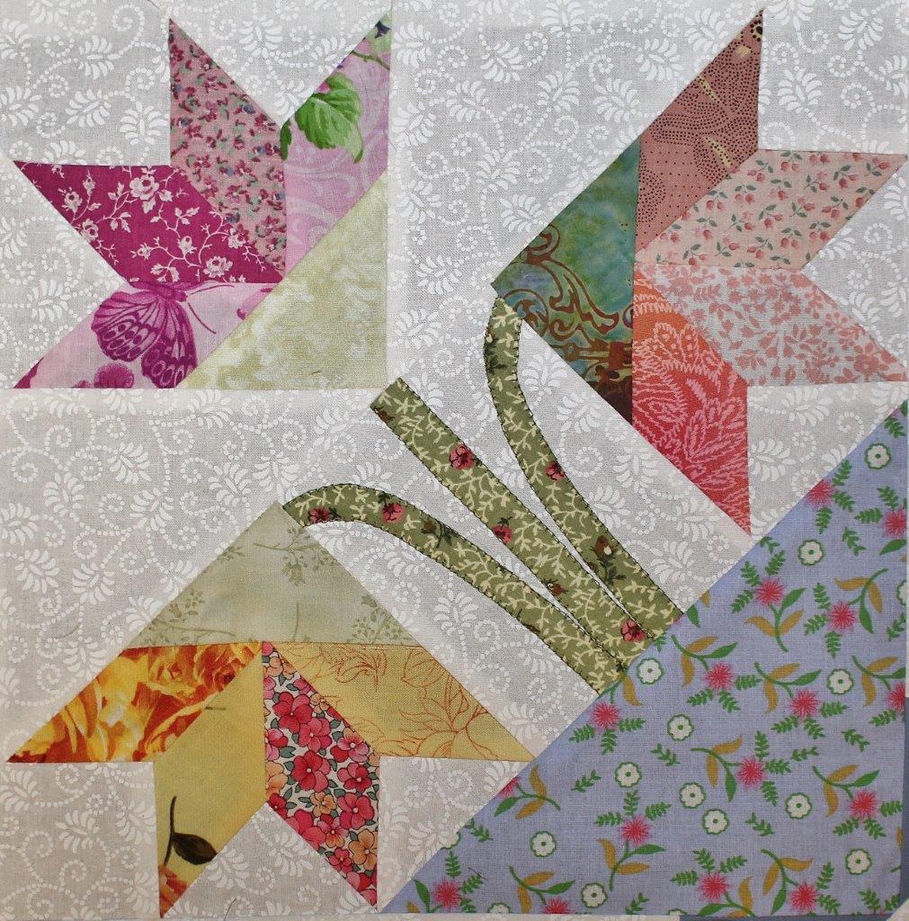 Sarah Lynn's Quilting: More Blocks for the Baskets of Lilies Quilt