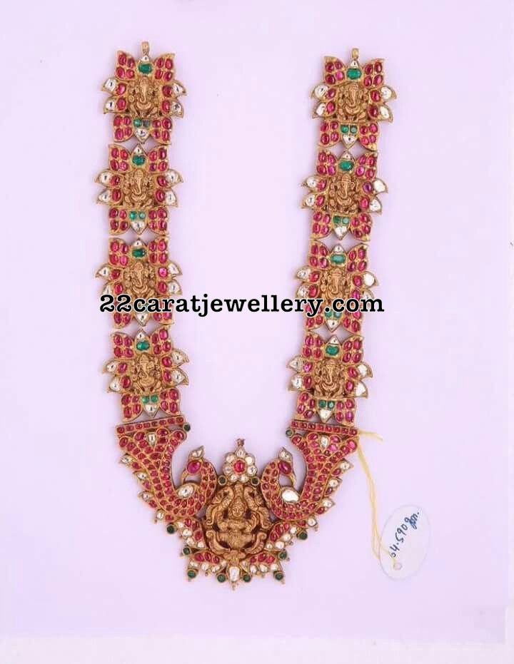 Ganesh Long Chain with Rubies - Jewellery Designs
