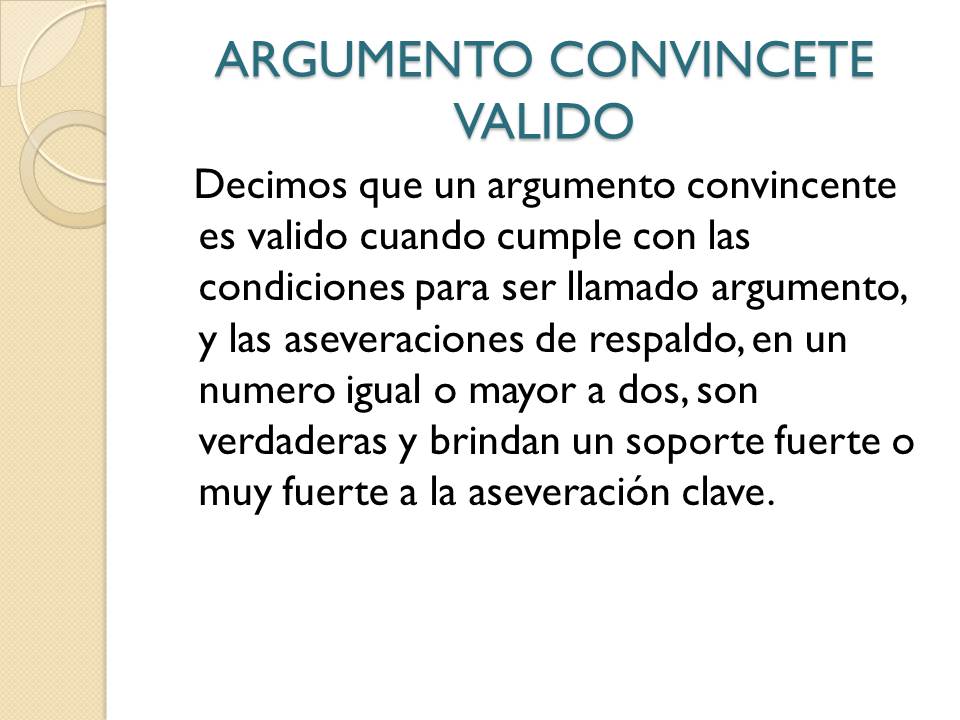 ARGUMENTO CONVINCENTE