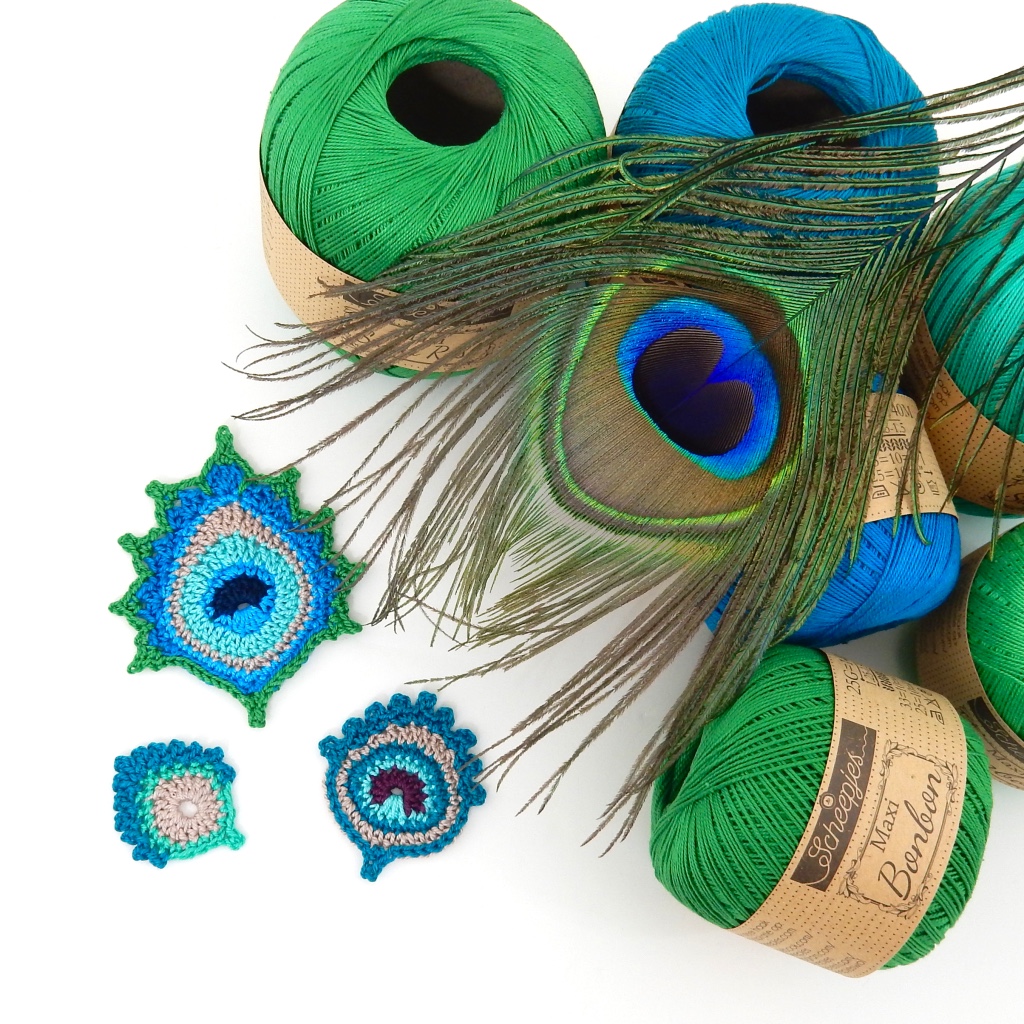 Petite Peacock: Mini Versions of My Peacock Feather Designs in Lovely ...