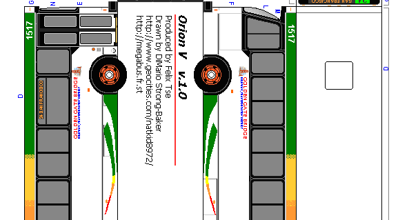 SP. Papel Modelismo: PaperBus Orion V - Golden Gate Transit