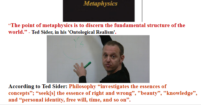 .: Some Arguments For/Against Analytic Metaphysics: Ted Sider's Realism (3)