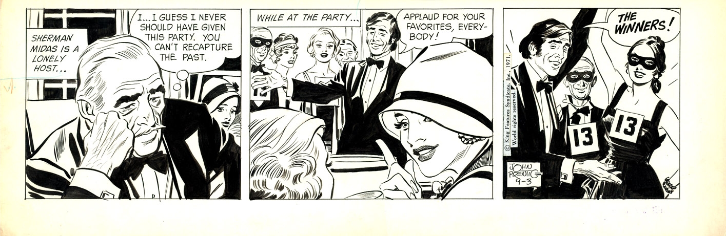 Original Comic Strip, Animation and Illustration Art: Rip Kirby par John Prentice.