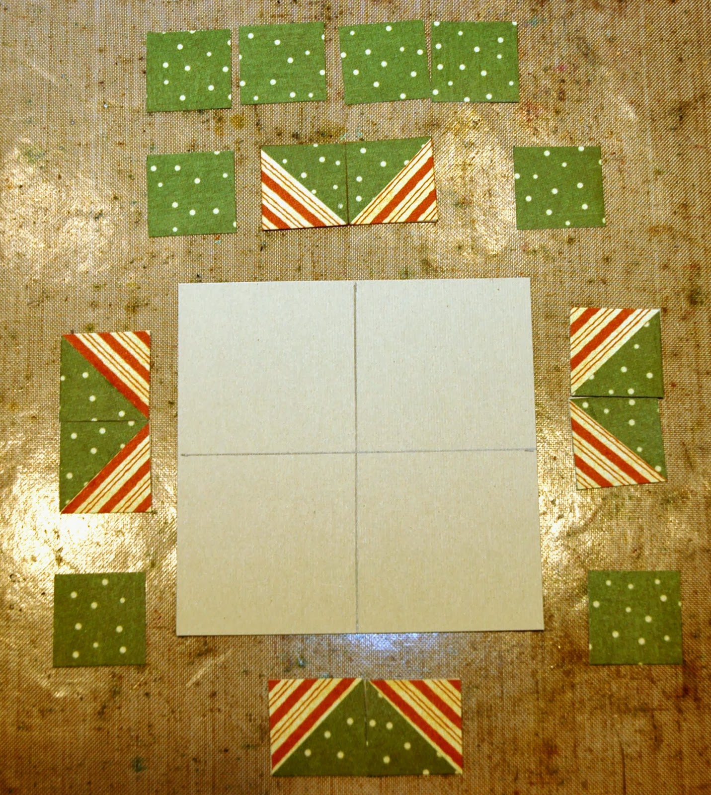 CREATIVITY IS CONTAGIOUS: PAPER PIECING PATCHWORK VINTAGE CHRISTMAS CARD
