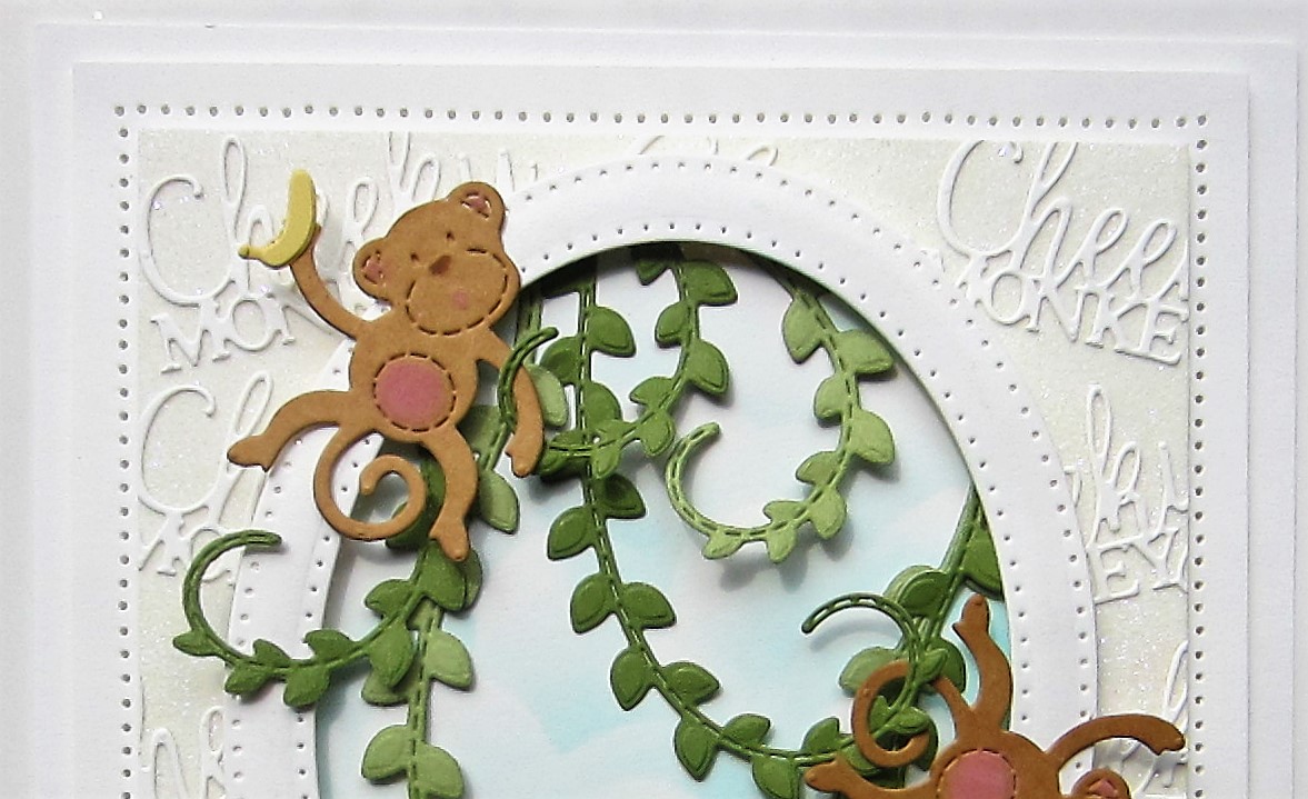 PartiCraft (Participate In Craft): Sparkly Cheeky Monkey Card