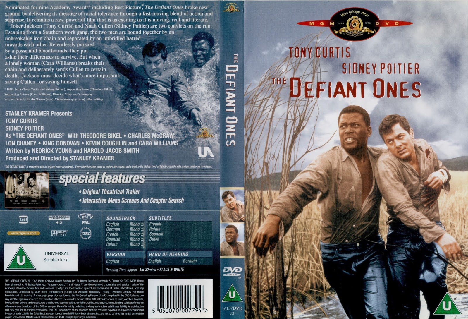DVD and VHS Covers: The Defiant Ones DVD Cover
