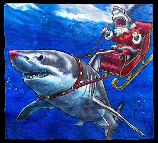Daily Napkins: Santa Jaws