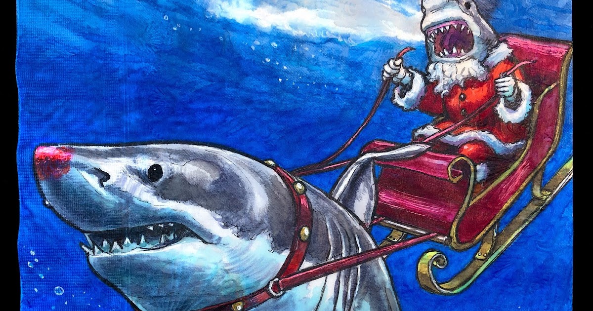 Daily Napkins: Santa Jaws