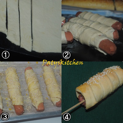 PATYSKITCHEN: SAUSAGE SPIRAL BREAD/ROTI PINTAL SOSEJ