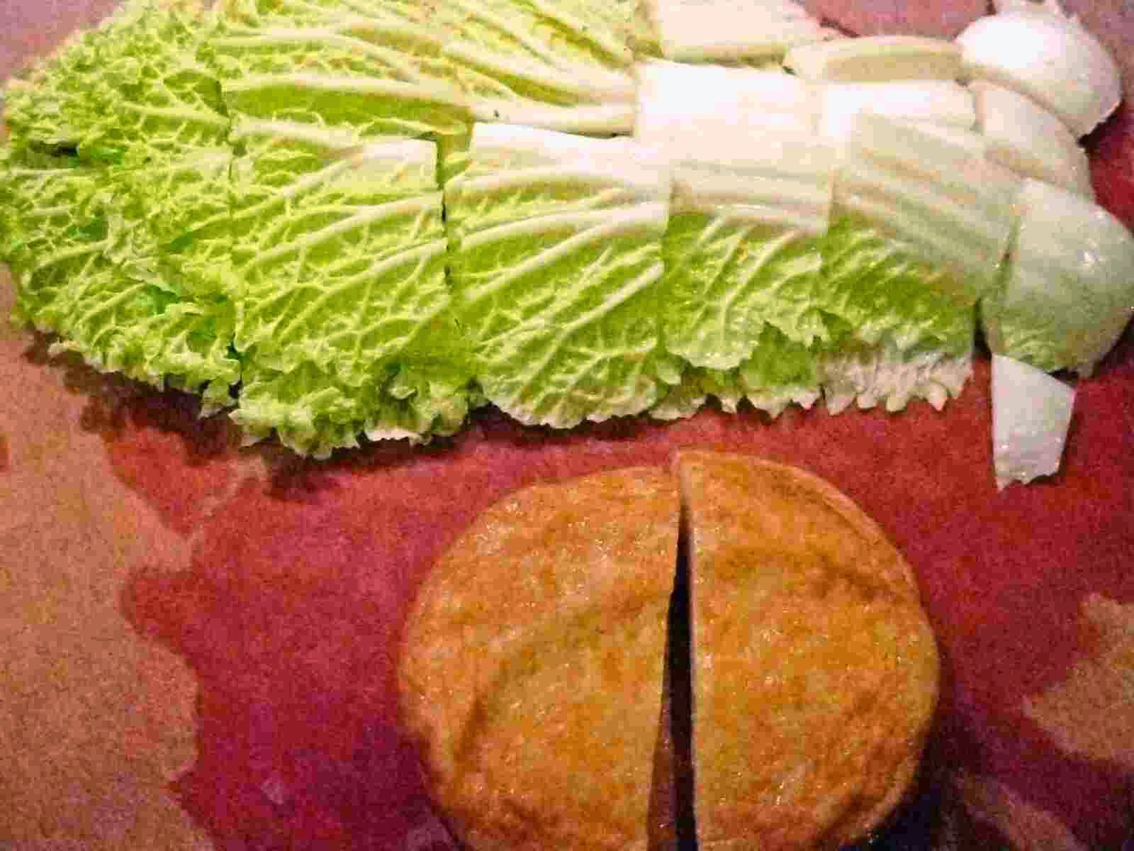 Recipes for Tom: Hakusai to satsumaage no nibitashi / napa cabbage and ...