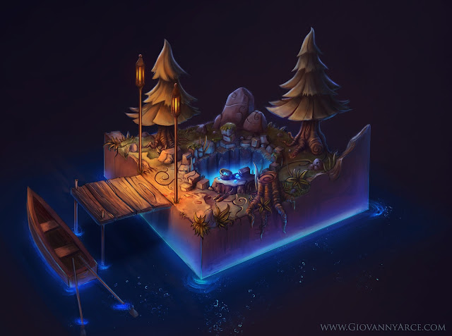 Giovanny Arce — Stage set concept art.