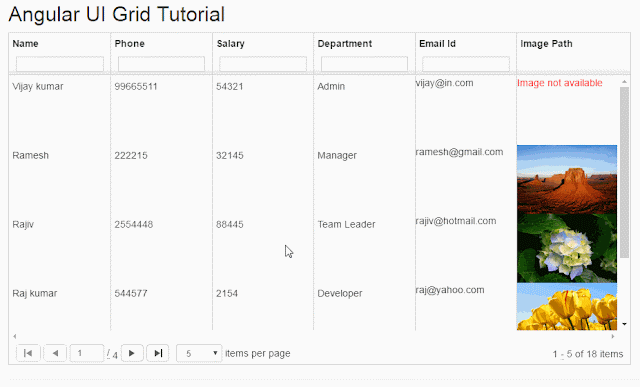 Sorting, Filter and Pagination with Angular UI-Grid in MVC application - ASPMANTRA | Asp.Net,MVC ...