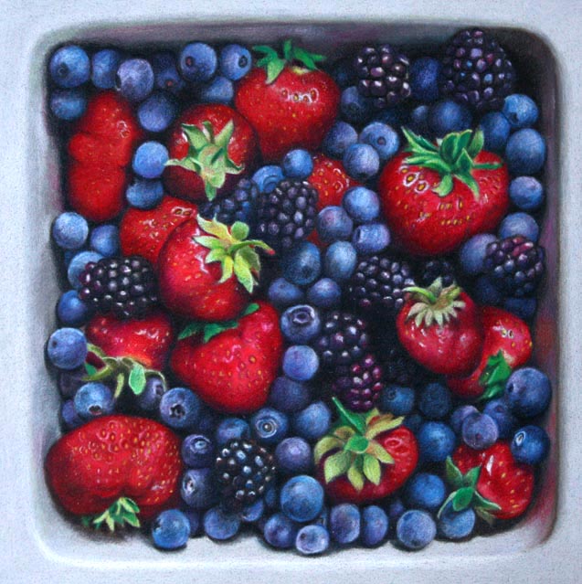 Nicole Caulfield Fine Art: Berries Squared