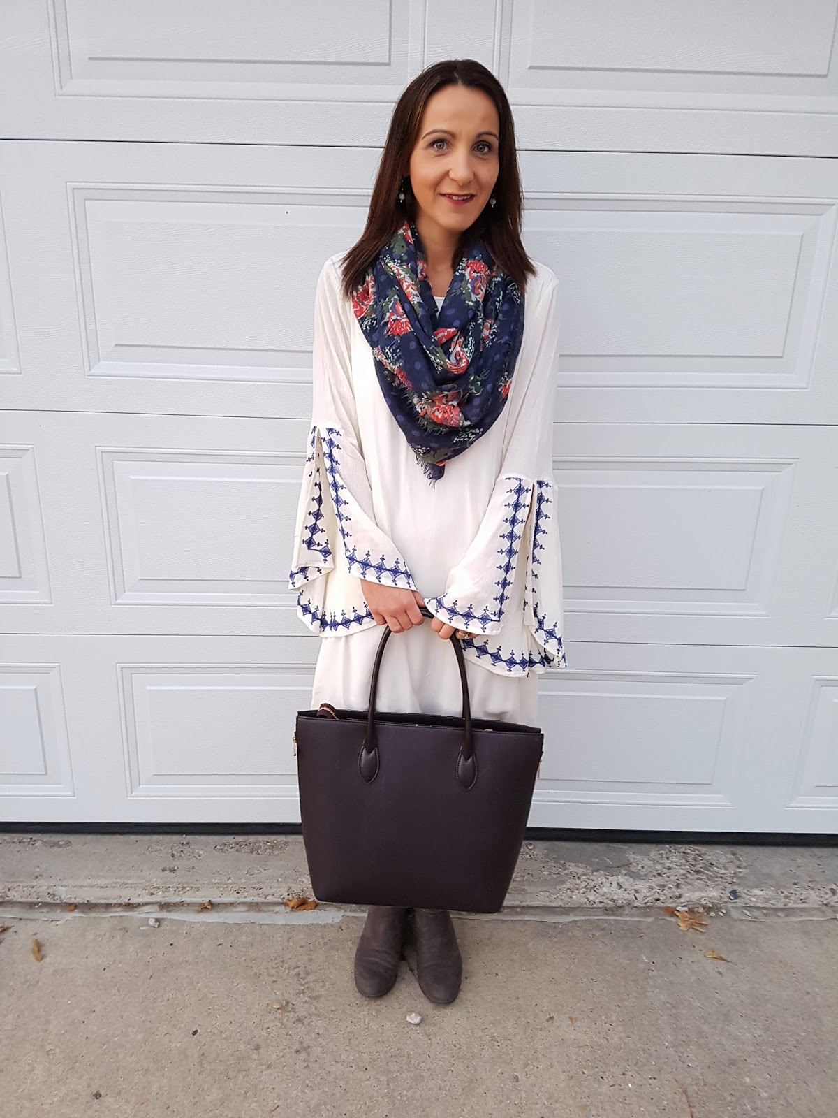 Bo's Bodacious Blog: How to Style a White Dress for Fall