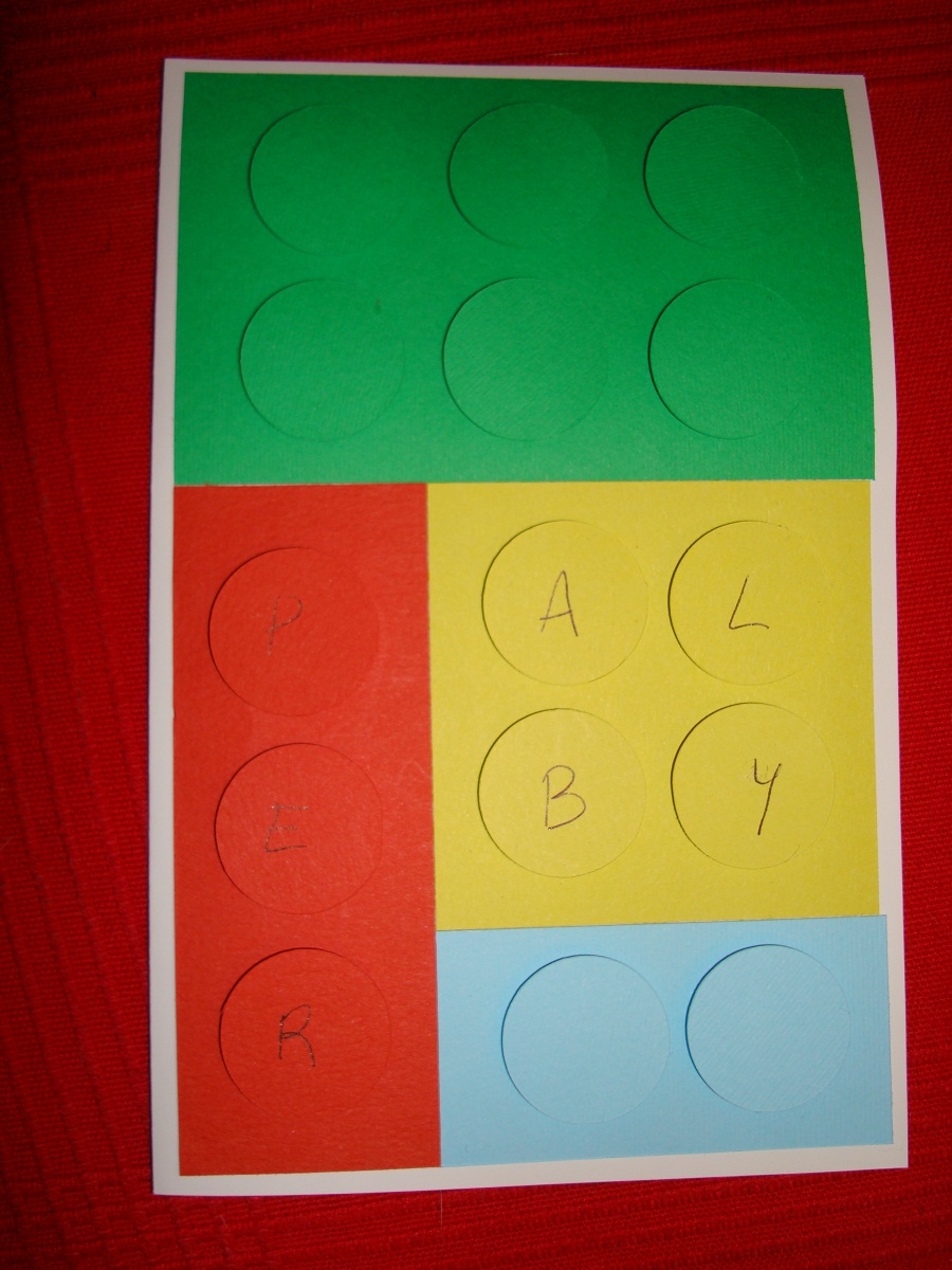 Irene Découpage: Lego card