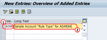 SAP FICO Central: Define Sample Account Rule Types in SAP