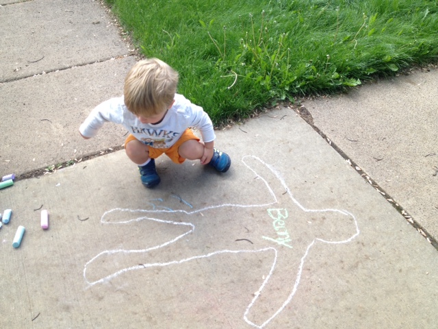 Chalk fun- Body Tracing