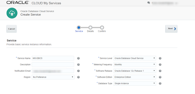 Cloud@Cloud: Create Database Cloud Service (DBCS) using Oracle Cloud Infrastructure Classic