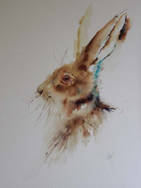 Watercolours With Life: "Hare Less" Hare in Watercolour