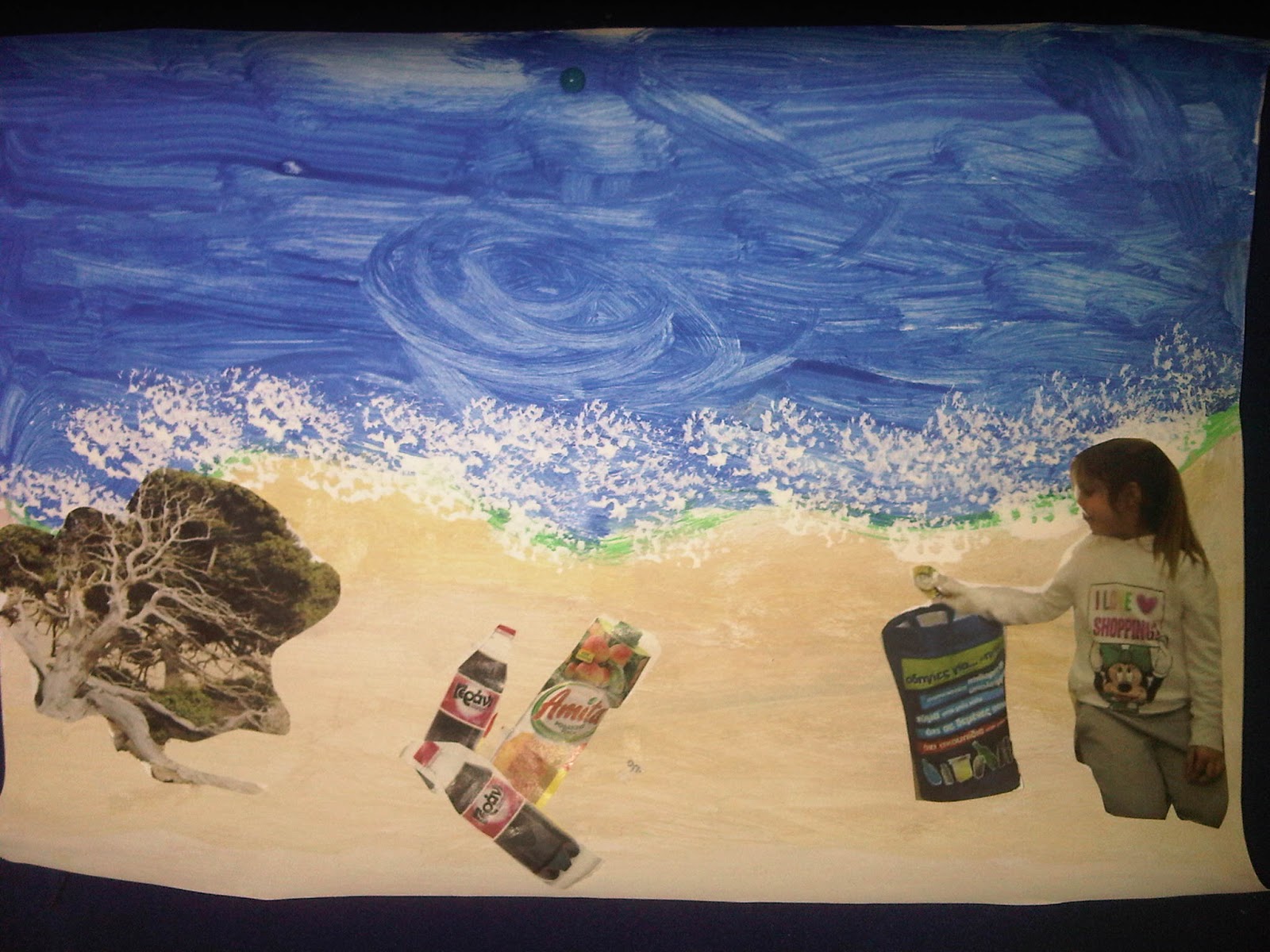 1st KINDERGARTEN OF MOURNIES: Art techniques and environment: eco collage