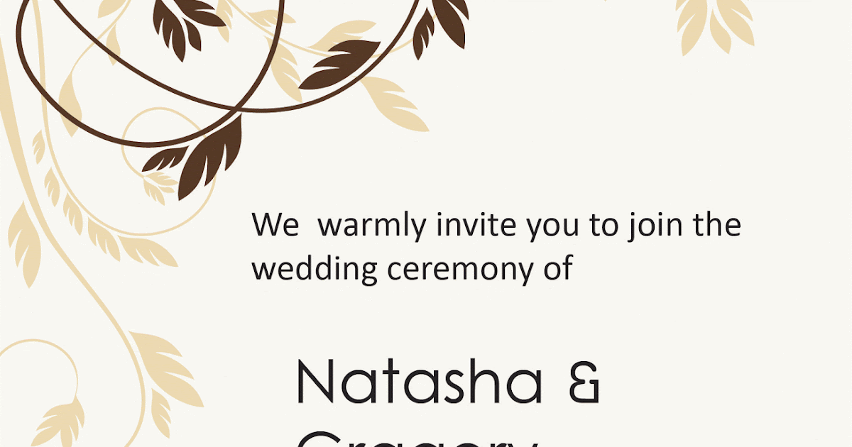Sample Wedding Card Template | Life in Bangladesh