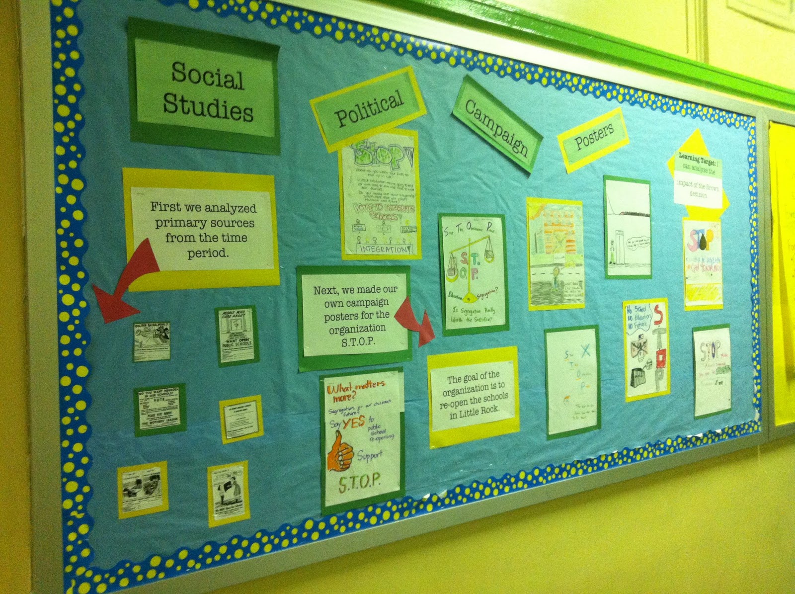 BCS 8th Grade Social Studies: Students Create Political Campaign Posters